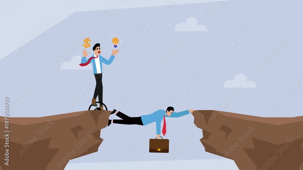 Balancing Business Risk and Strategy: Bridge Over a Cliff cartoon ...