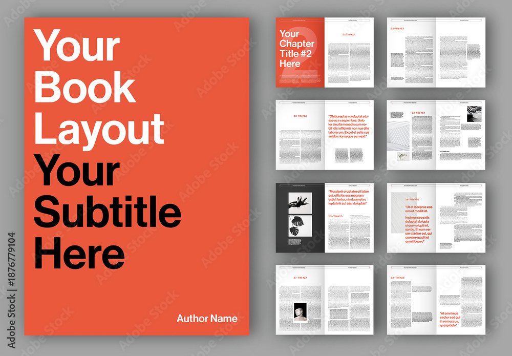 Reading Book Layout Stock Template | Adobe Stock
