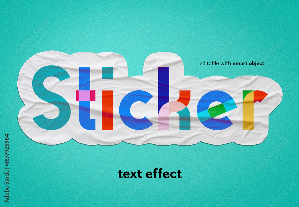 Sticker Text Effect Stock Template | Adobe Stock