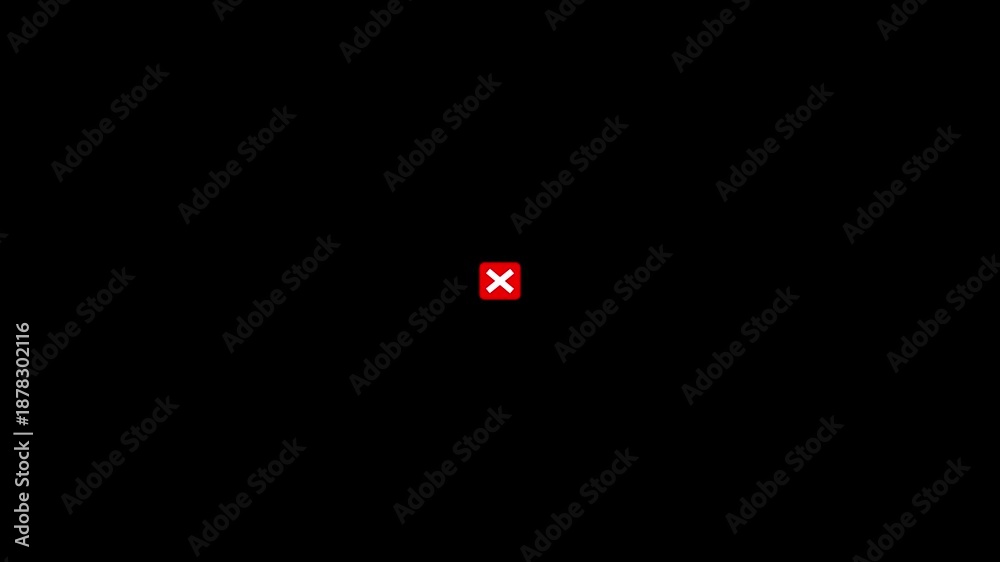 Approval and rejection icon animation for status and decision use. Tick ...