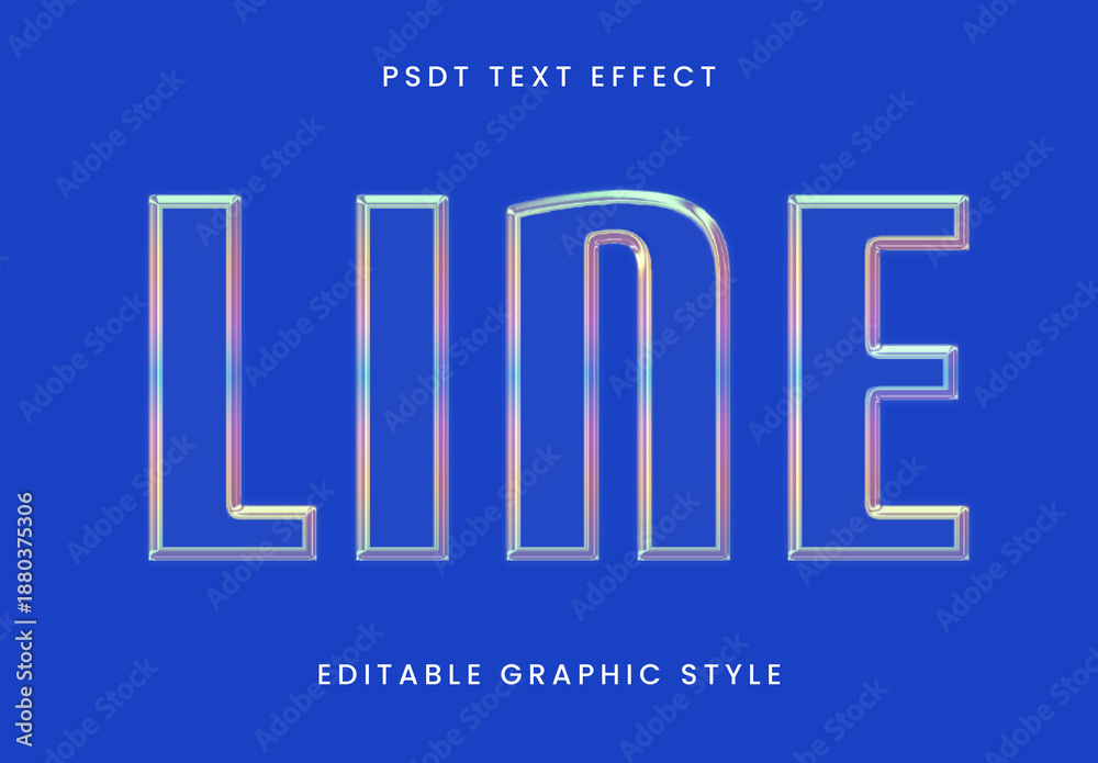 Line Glass Text Effect Stock Template | Adobe Stock