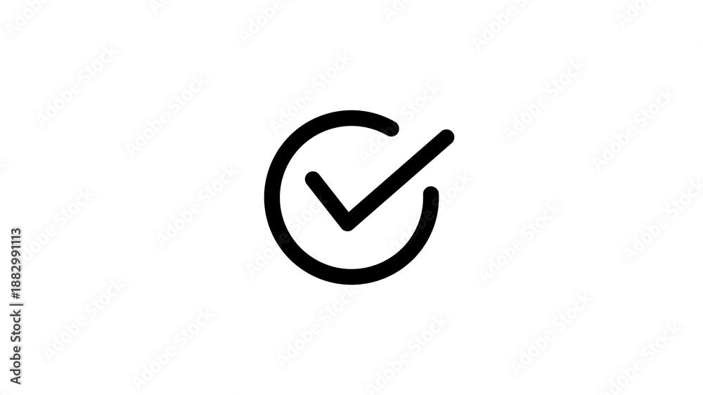 Check mark sign symbol icon animation. 4k stock video Stock Video ...