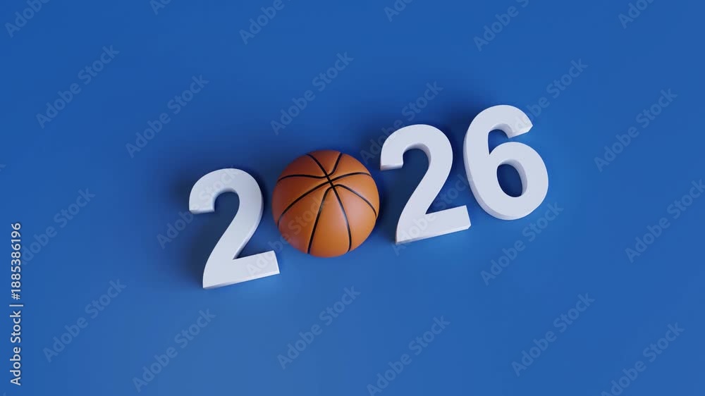 4K 3D Video Animation Slow Zoom Out Reveal of Basketball Integrated ...