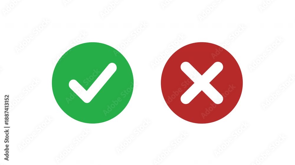 Yes no animation icon. Checkmark animation. Check mark symbols. Tick ...