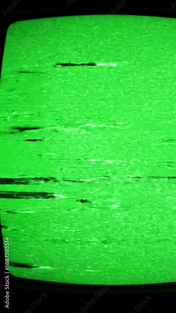Green Screen vhs glitch noise background realistic flickering analog ...