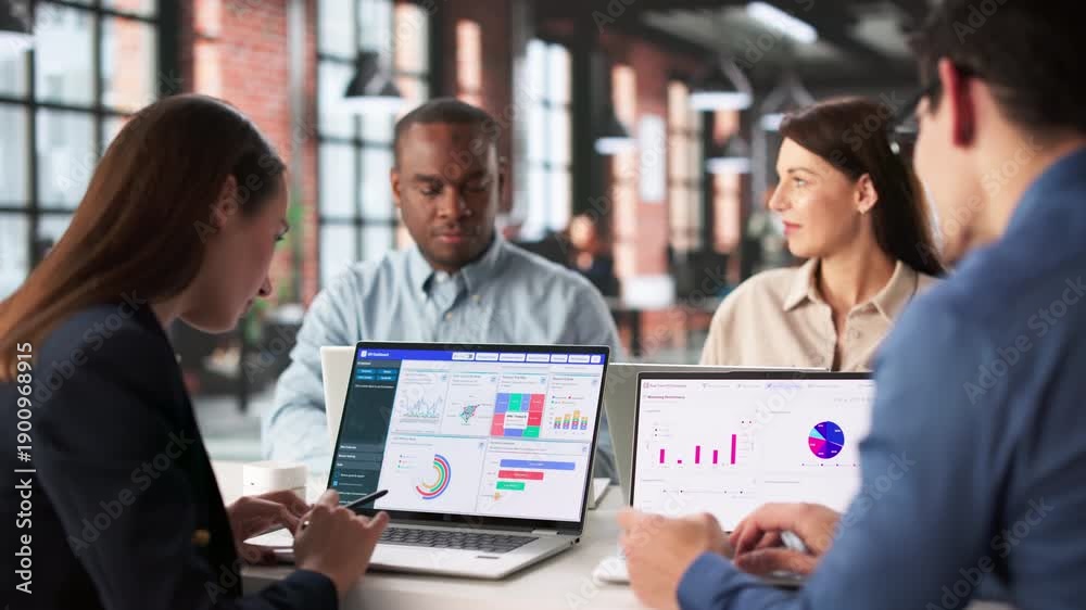Data Analytics Dashboard For Business Team Stock Video | Adobe Stock