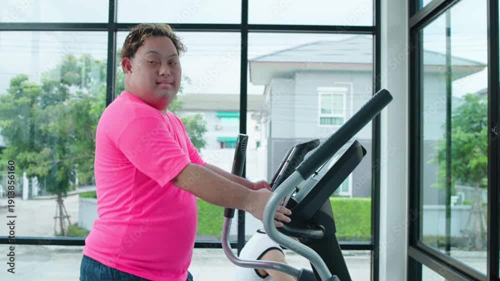 Disabled children, autistic siblings, exercise for good health Stock ...