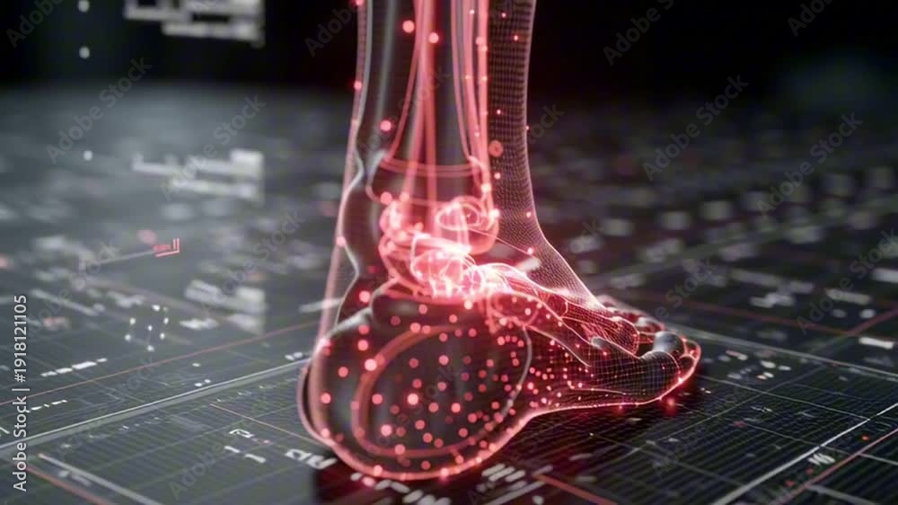 3d Medical Animation Left Foot Ankle Detailed Anatomy Layers Skin