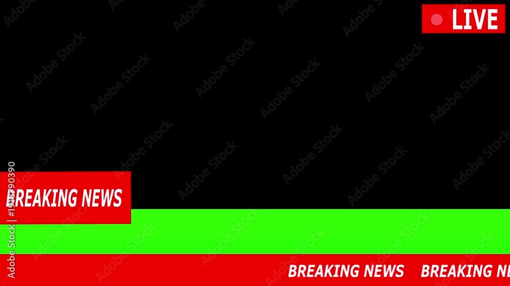 Breaking News - Lower third live breaking news.LIVE banner and ...