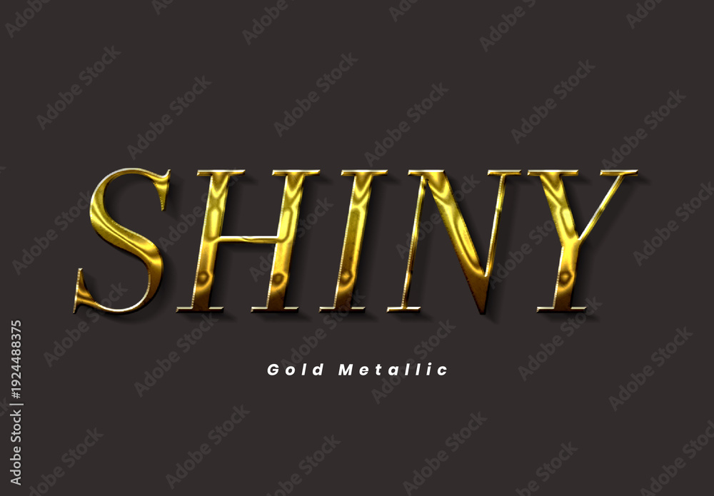 Gold Metallic Foil Text Effect Stock Template | Adobe Stock