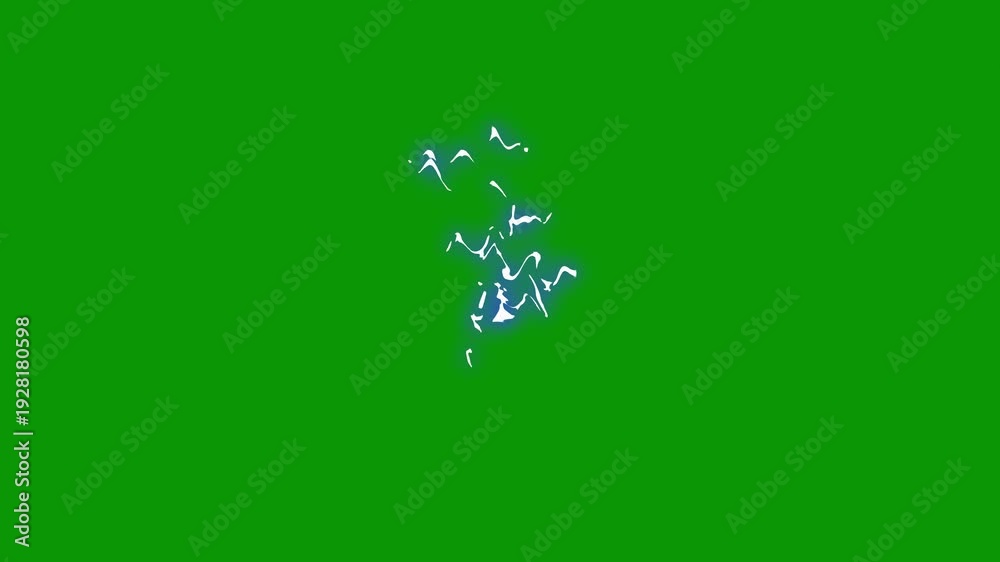 Stylized energy discharge effect vfx element, Dynamic Lightning strike ...