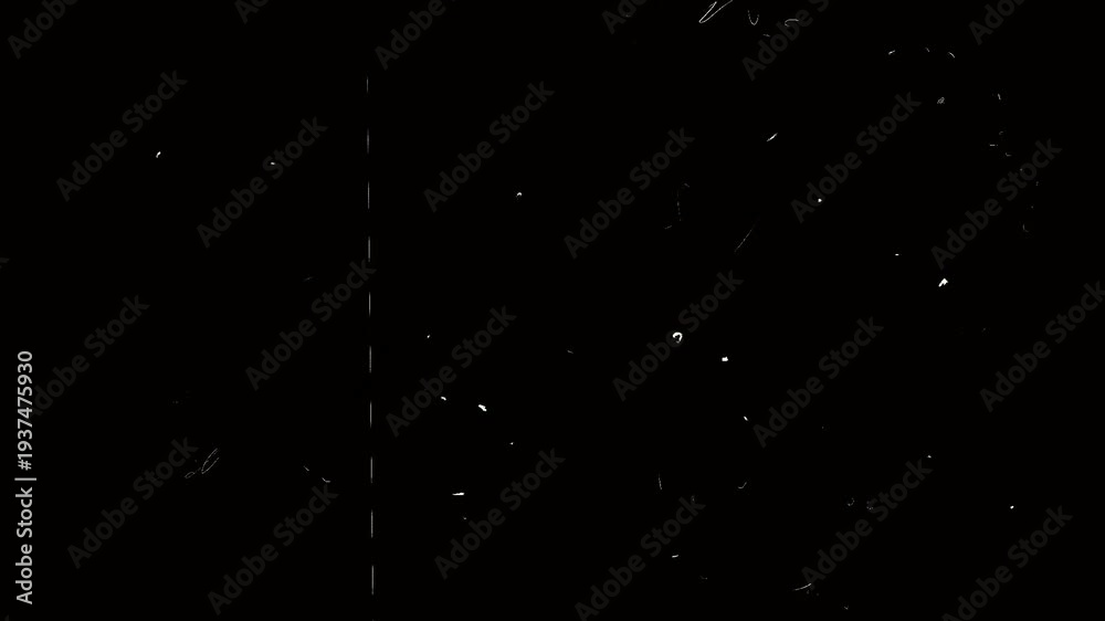 Drawing strokes of retro animation with white rough lines on black ...