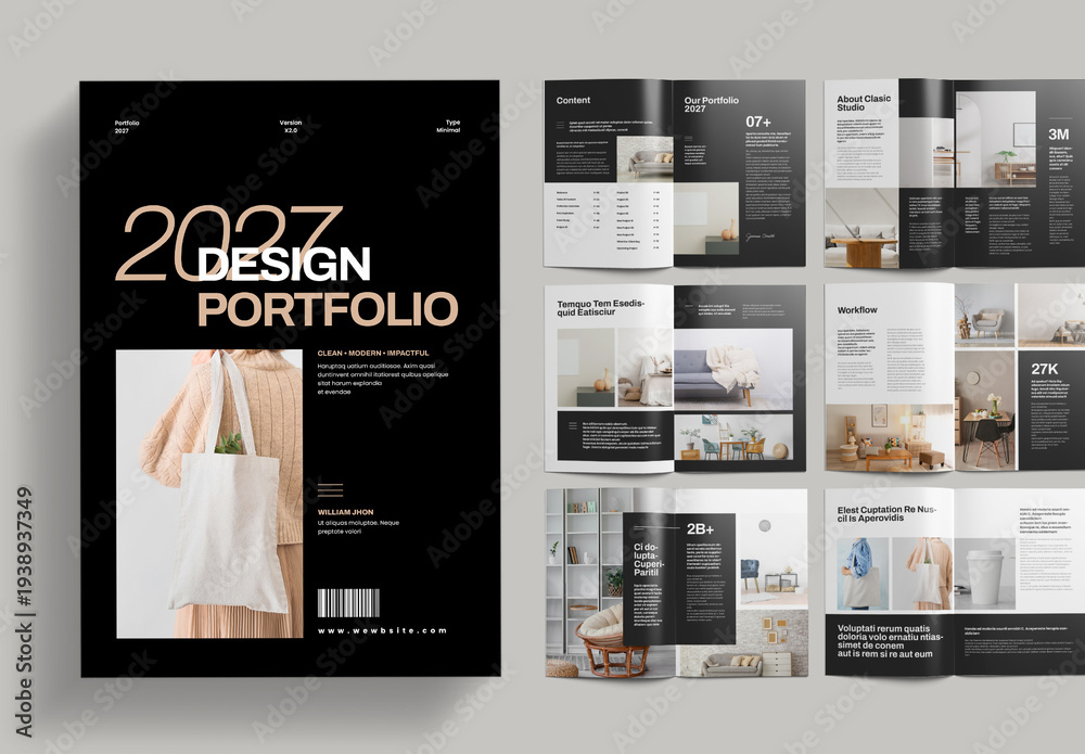 Design Portfolio Template Stock Template | Adobe Stock