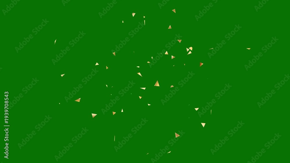 Golden Confetti Particles Falling and Colorful Confetti Explosion Burst ...