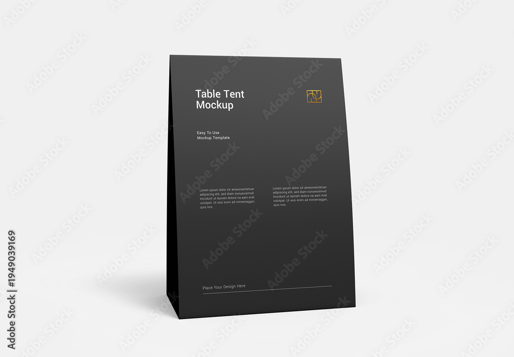 Editable Table Tent Mockup PSD Stock Template | Adobe Stock