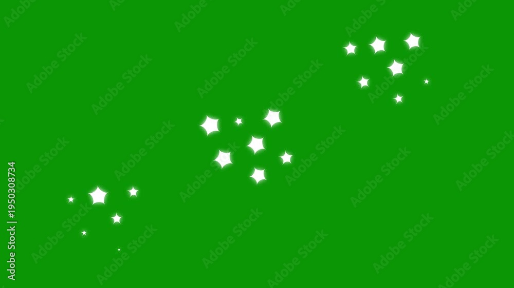 Sparkle twinkle star lights animation, glowing white cartoon doodle ...