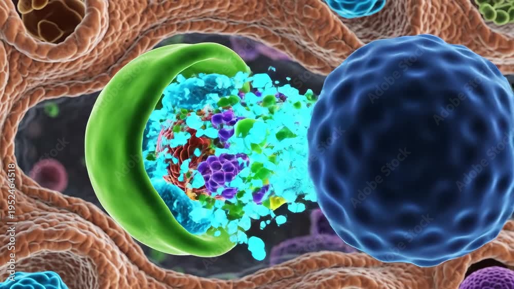 The autophagy cellular self-cleansing mechanism is visualized through ...