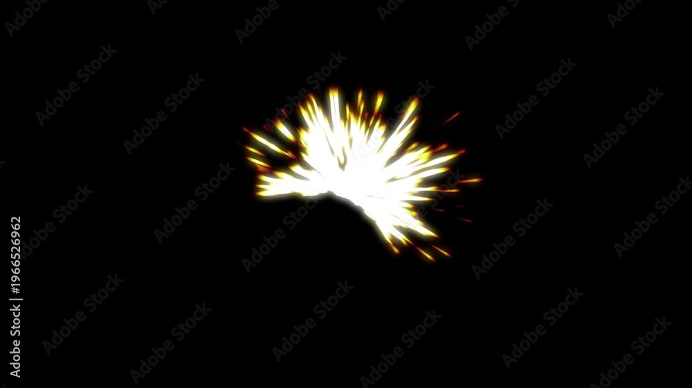Anime hit impact effects with spark explosion animation, 4k animated ...