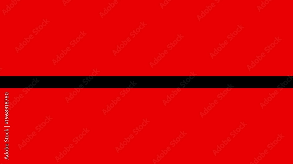 Red strobe bars slide in from the top and bottom, closing and opening ...