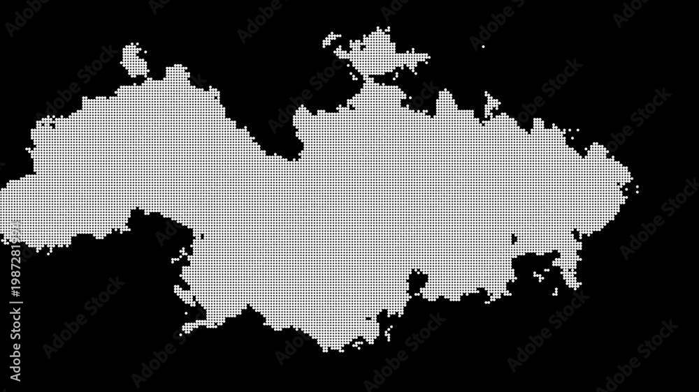 Iran digital map. Map of Iran in dotted style. Shape of the country ...