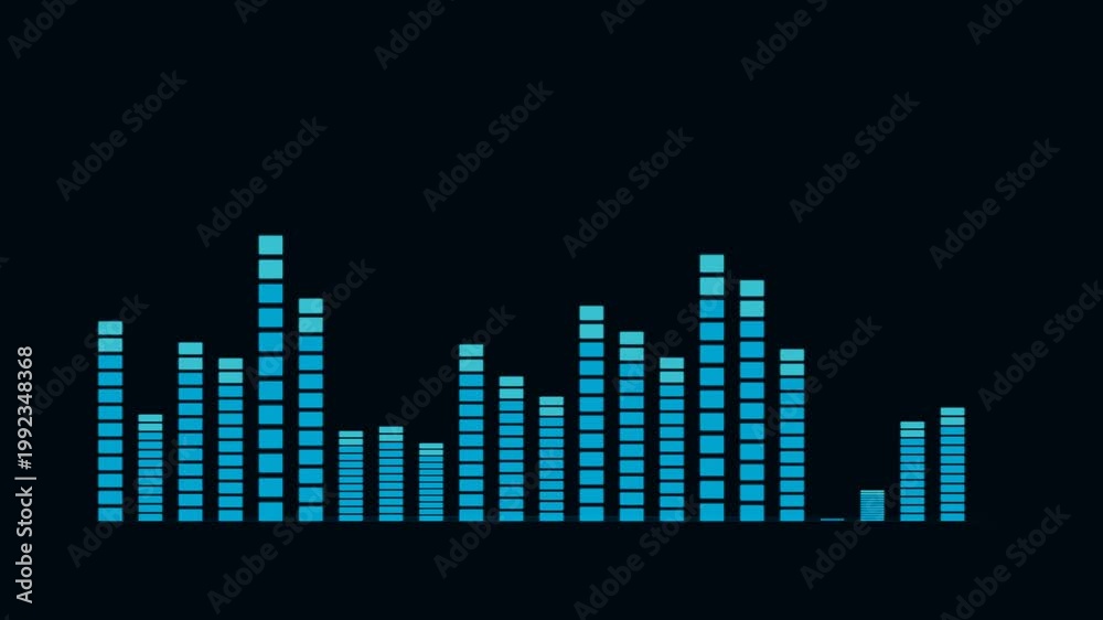 Dynamic Audio Visualizer Equalizer - Digital Sound Wave Frequency ...