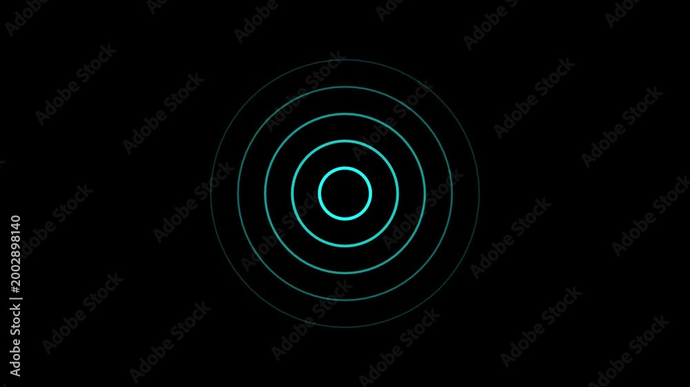 Colorful geometric background, Radio waves diffusion and digital blue ...