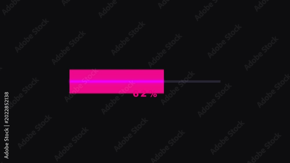 Minimalist futuristic loading progress bar animation with violet purple ...
