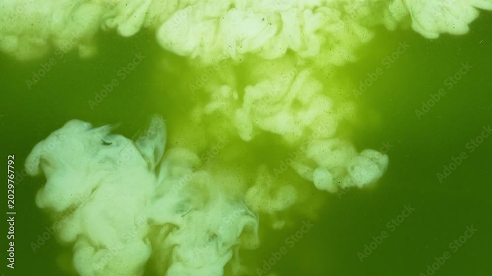 Macro Pour of Milk Into Fresh Matcha Latte , Macro Shot , Super Slow ...