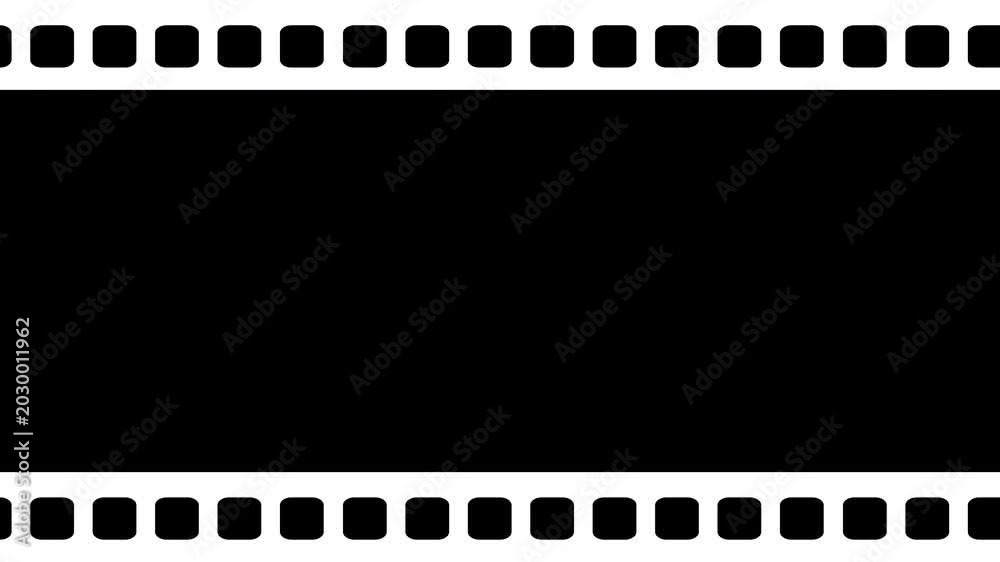 35mm strip vintage looping film. Running 35mm Dark Film Strip 4k video ...