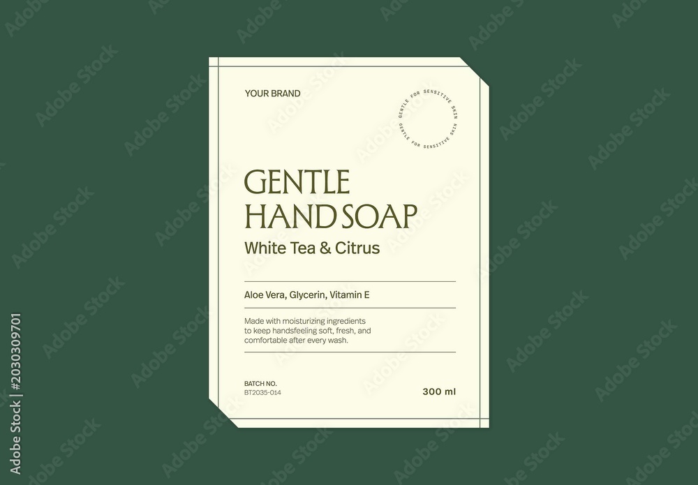 Product Label Template or Packaging Sticker Layout Stock Template ...
