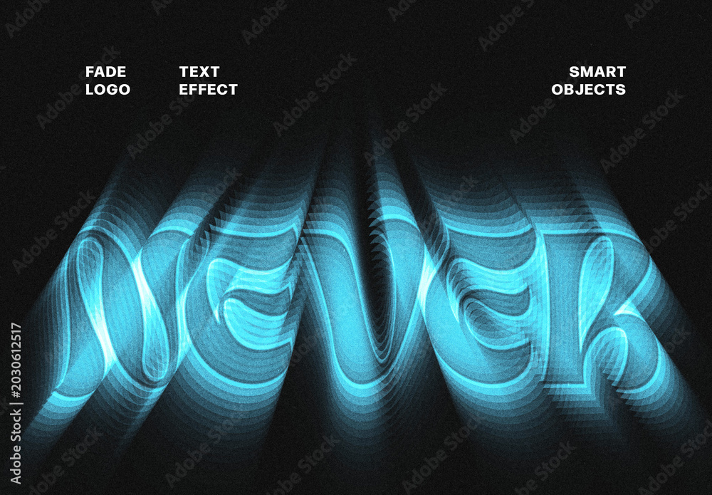 Fade Text Effect – Glowing Typography for Logo, Poster & Branding (PSD ...