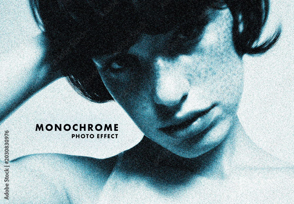 Monochrome Noise Photo Effect – Vintage Print for Album Cover & Social ...