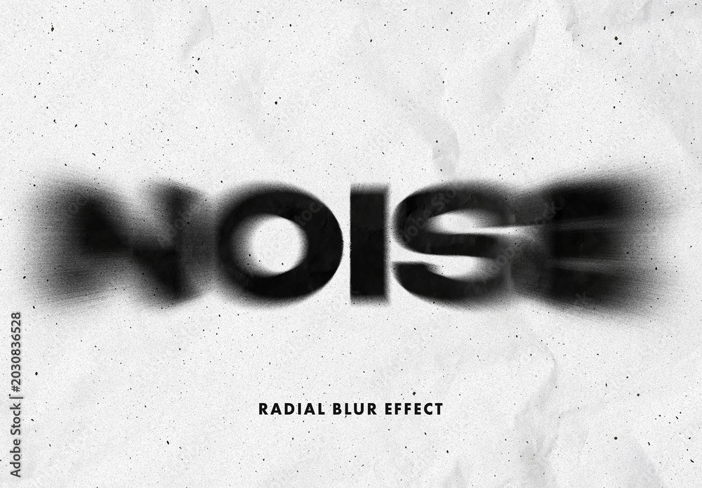 Radial Motion Text Effect – Crumpled Paper Typography for Logo, Poster ...