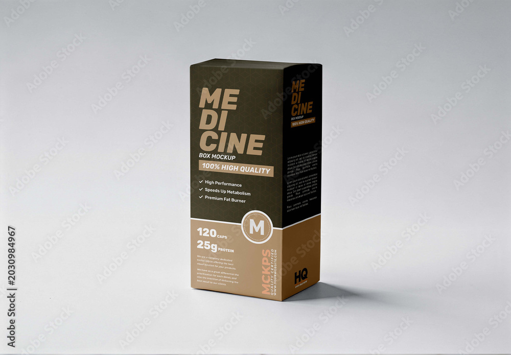 Medicine Box Mockup for Product Launch and Marketing Presentation Stock ...
