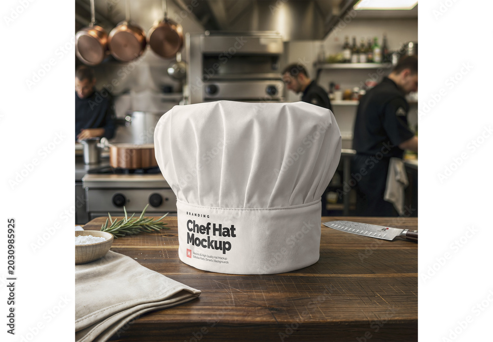 Chef Hat Mockup Template for Professional Brand Identity Showcase Stock ...